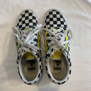 Vans | Shoes | Custom Made Old School Checkered Vans | Poshmark